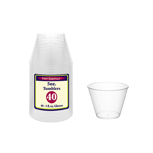 5 OZ. TUMBLERS – CLEAR 40 CT. – Northwest Enterprises